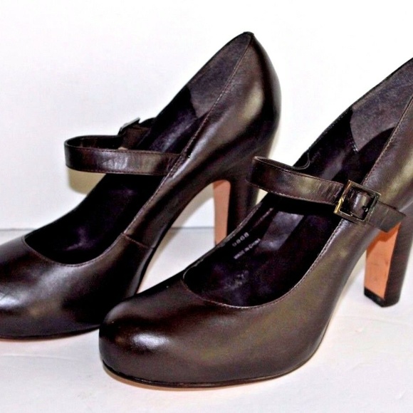 Martin + Osa | Shoes | Martin Osa Brown Leather Mary Jane Pumps | Poshmark